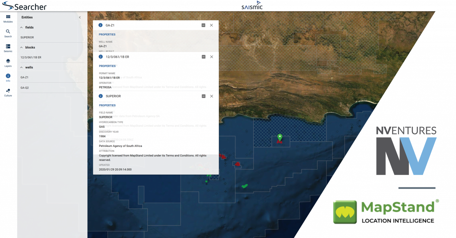 Searcher releases MapStand and NVentures data layers on its on-demand sAIsmic platform - Searcher